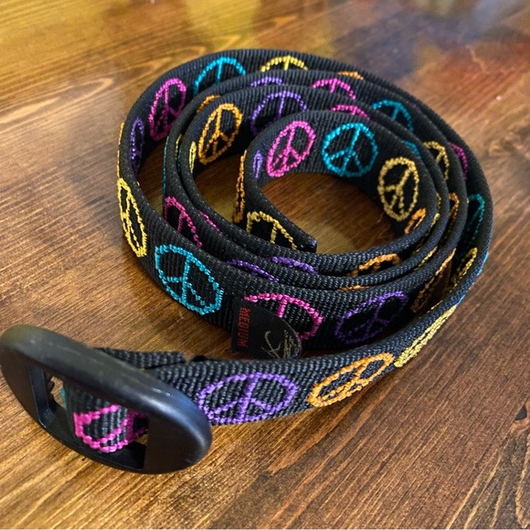Bison Designs | Accessories | Bison Designs Web Belt Peace Signs M ...